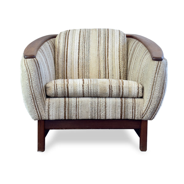 R Huber Teak Barrel Chair - Decade Five Furniture Co.