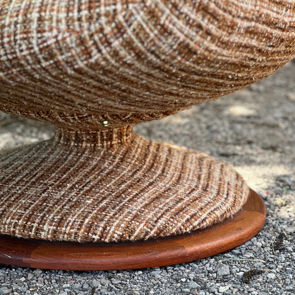 R. Huber Scoop Swivel Chair and Footstool - Decade Five Furniture Co.