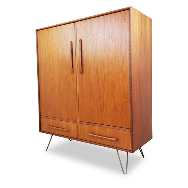 Mid Century Teak Upright Dresser Decade Five Furniture Co.