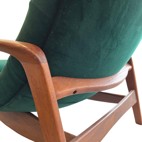 R. Huber Teak Scoop Chair and Ottoman - Decade Five Furniture Co.