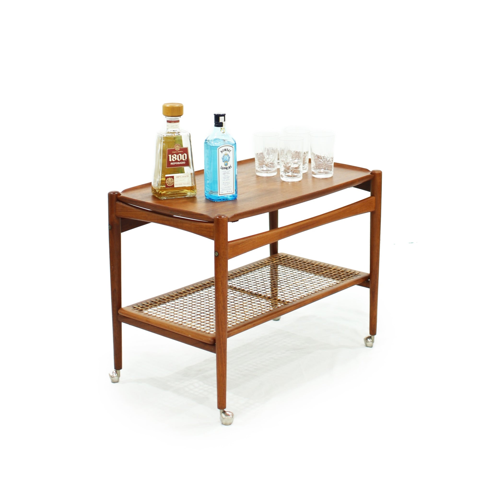 Danish Teak Bar Cart | Authentic Mid Century Modern - Decade Five ...